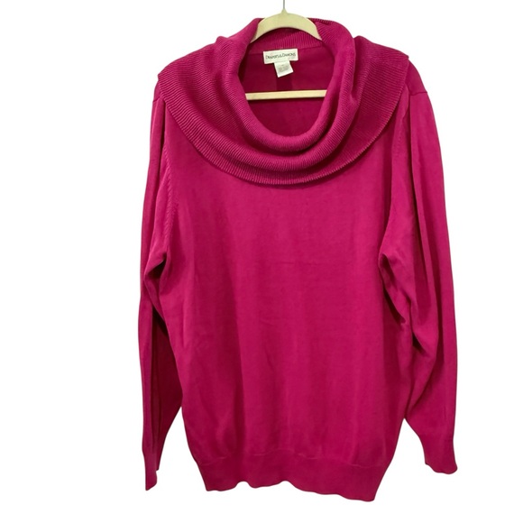 Draper’s & Damon’s | Sweaters | Drapers Damons X Magenta Pink Cowl Neck ...